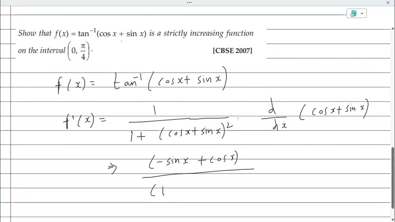 Increasing and Decreasing function-Concept 1 - YouTube
