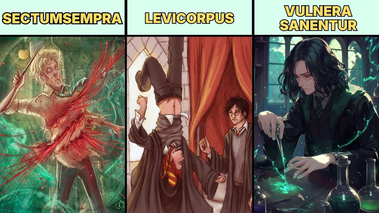 All 7 Spells Severus Snape Created EXPLAINED - YouTube
