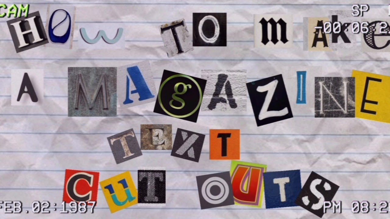 Magazine Cut-out text Tutorial | Retro/aesthetic edit - YouTube