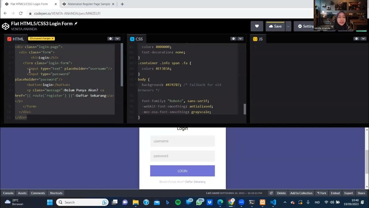 Tutorial Membuat Halaman Login &Register Menggunakan Laravel Tugas MK ...