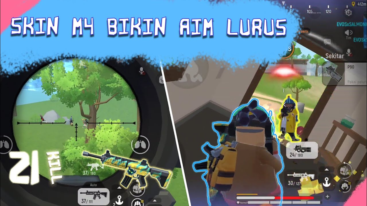 DAPET SKIN M4 PAKE SCOPE X3 X4 AIM LANGSUNG LURUS WEH!! - Sausage Man ...