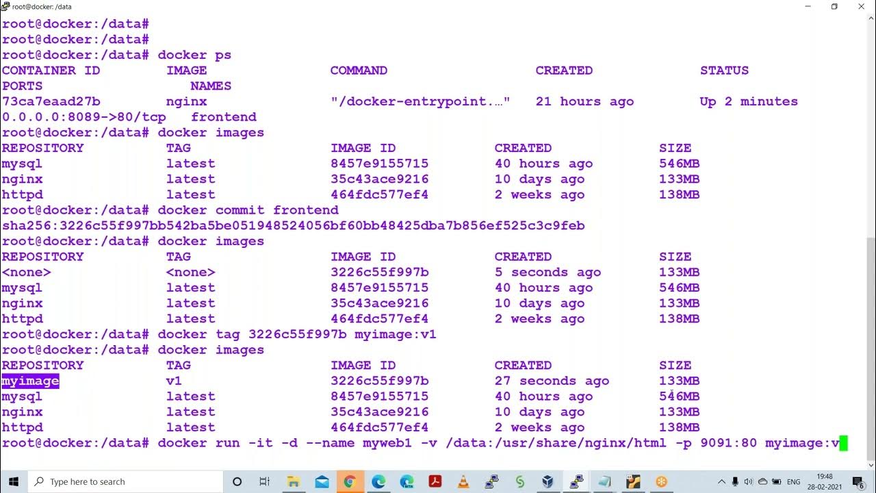 Day 4 Docker Images Creating Using Docker Commit Dockerfile And Docker Export Youtube