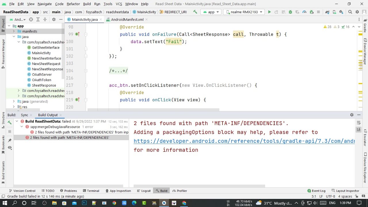 Fix 2 Files Found With Path Meta Inf Dependencies Fix Adding A Packaging Options Block May
