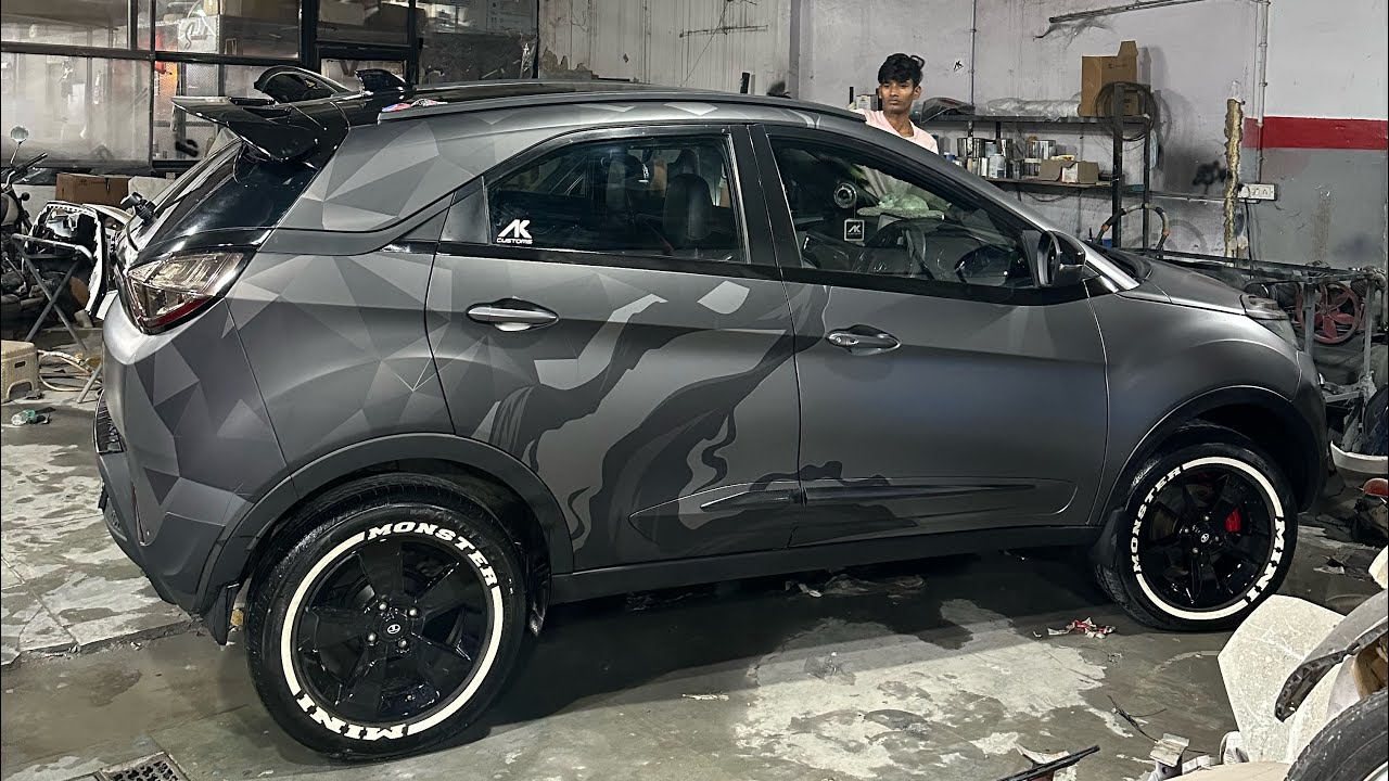 TATA Nexon Modified 😱😈 Full Car Wrap….Only 1 in India 🇮🇳 - YouTube