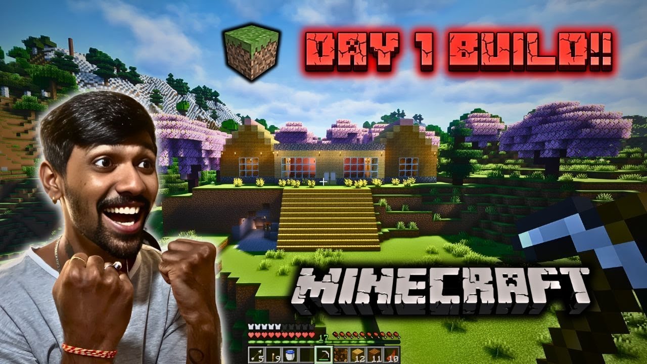 My Day 1 Build in Minecraft World!! #minecraft - YouTube