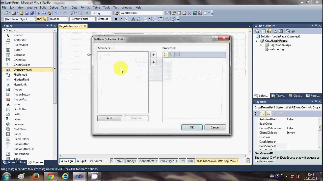 ASP NET Tutorial 2 How to Create a Login website Validation Controls Registration Page - YouTube