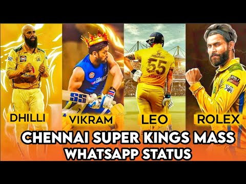 CSK Vikram Version | Chennai Super Kings 💛 | CSK Mass WhatsApp Status |#leo  #vikram #rolex #dhilli