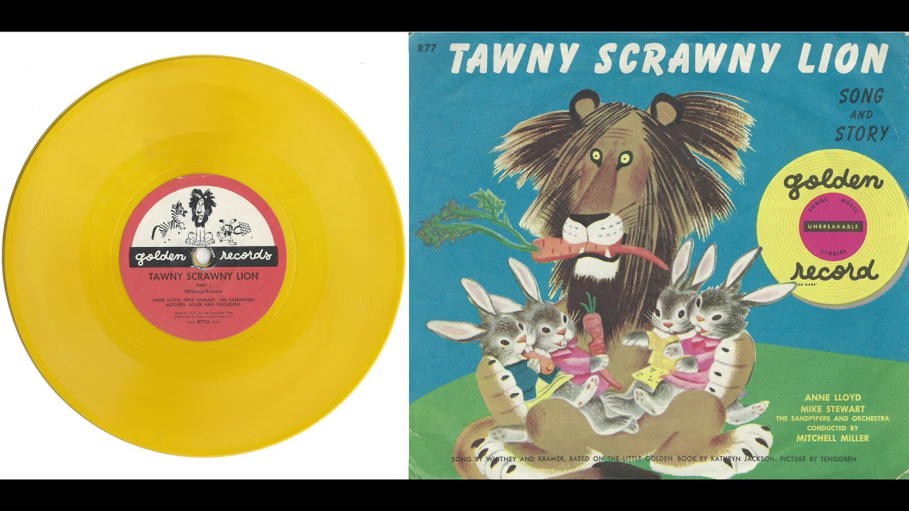 Golden Records R77 1952 TAWNY SCRAWNY LION - YouTube