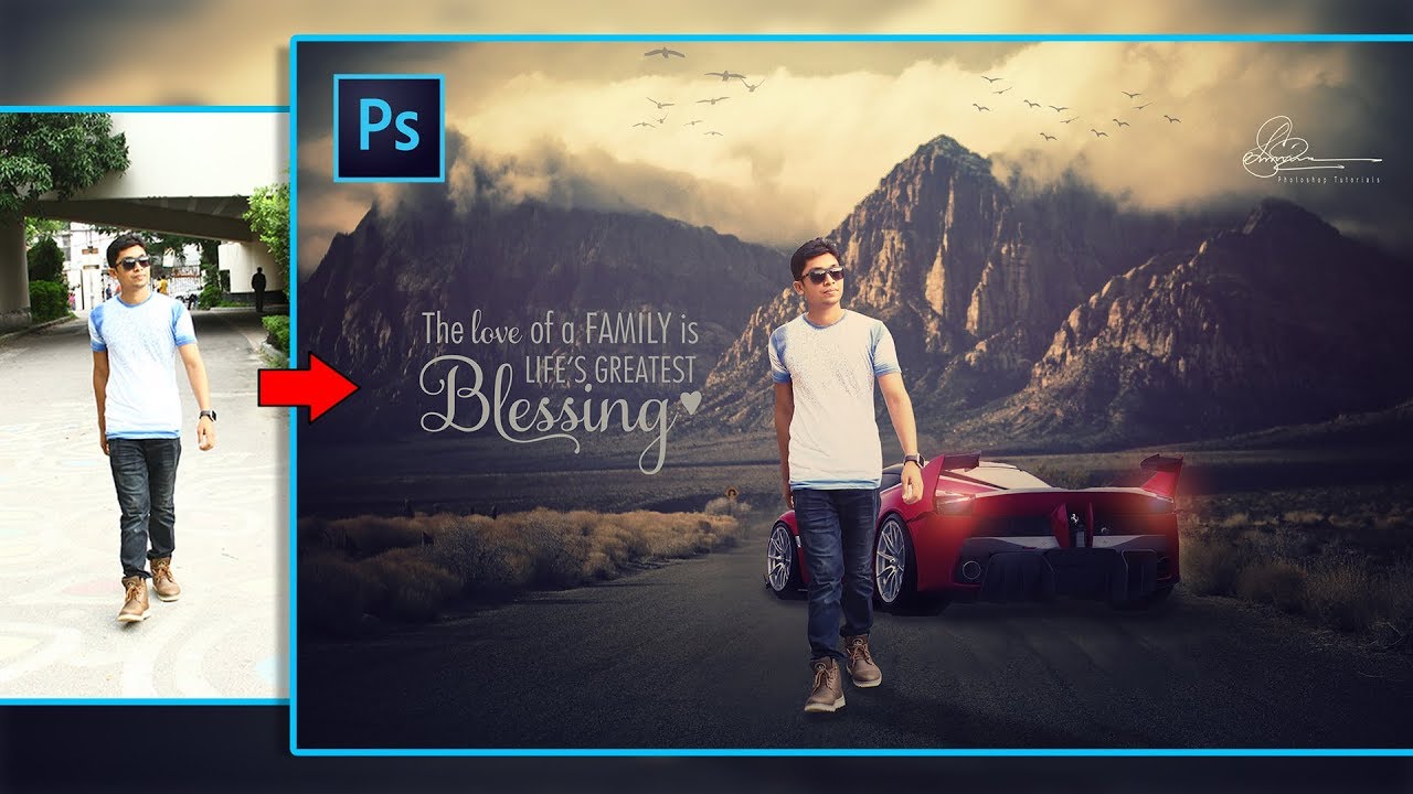 Movie Poster Photo Manipulation in Photoshop - YouTube