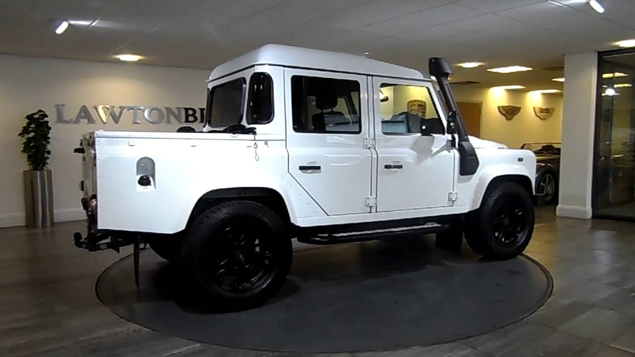 Land Rover Defender 110 Pickup white with black - Lawton Brook - YouTube