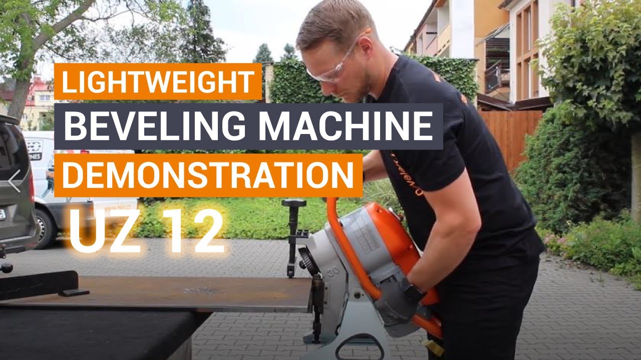 NKO Machines UZ12 Ultralightweight Beveling Machine Product Demonstration - YouTube