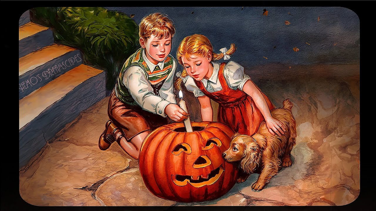 1950s Cozy autumn with oldies playing in another room 🎃 relax/chill ...