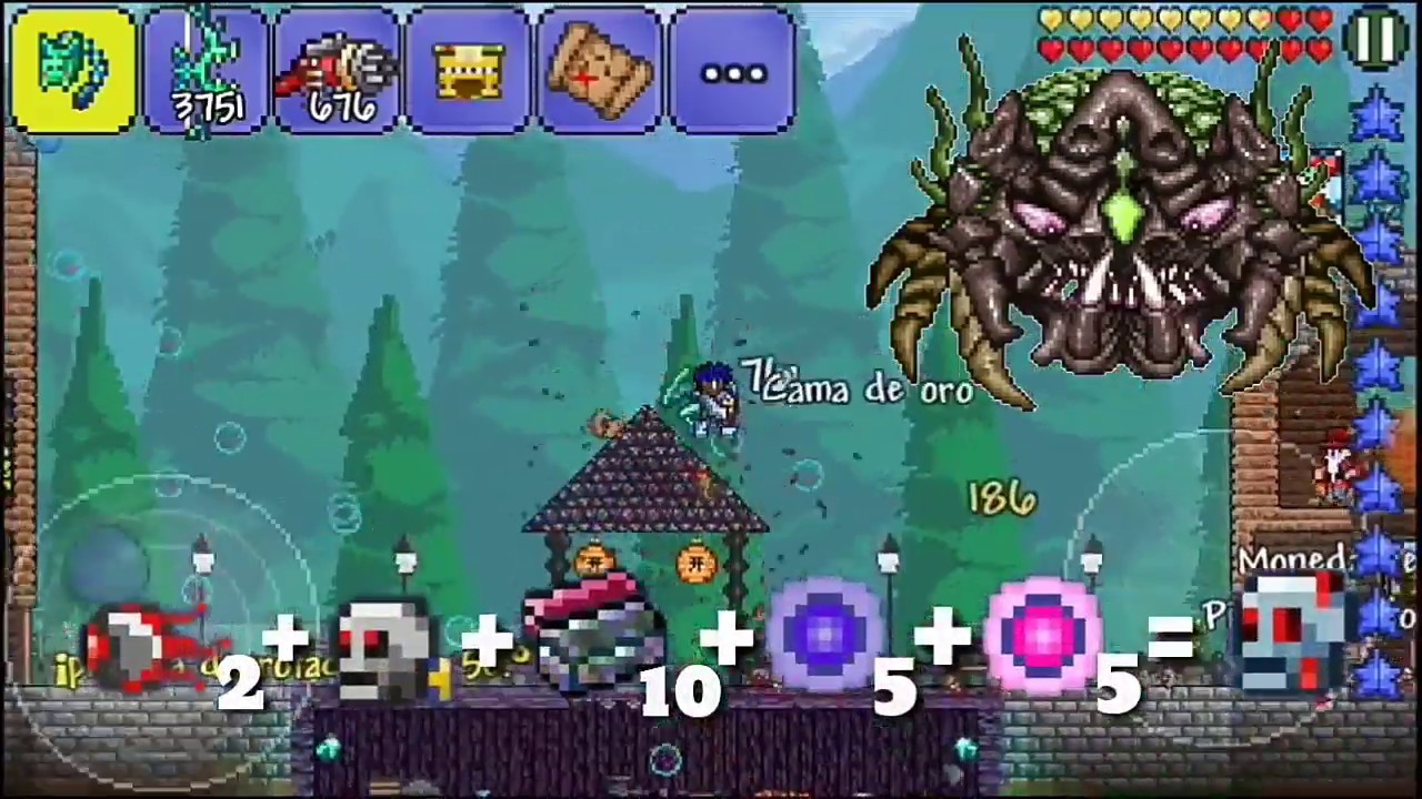 La manera mas fácil de vencer a Ocram/terraria android - YouTube