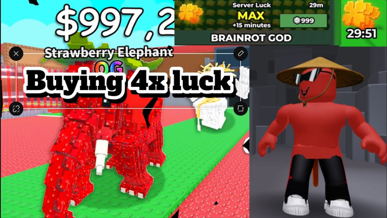 Buying 4x luck for 30 minutes in steal a brainrot! - YouTube