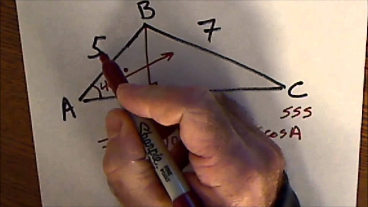 Law of Cosines, Example Problem - YouTube