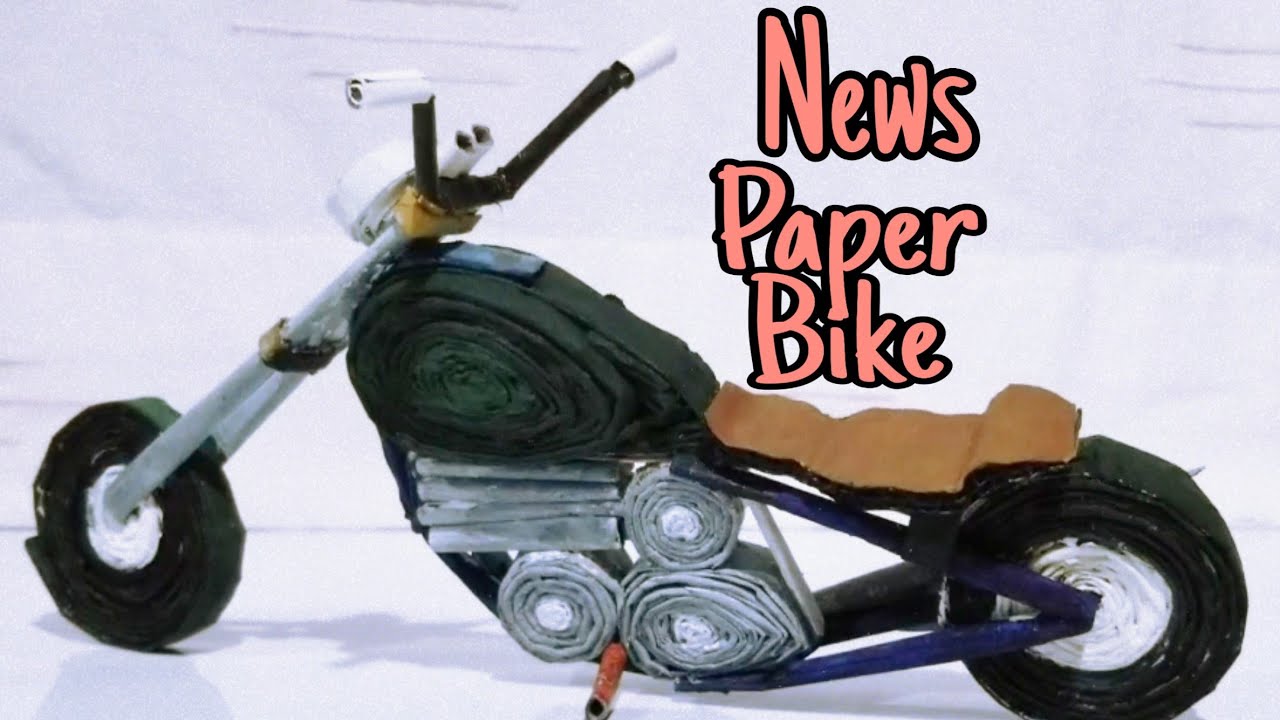 how to make NEWS PAPER BIKE | paper craft - YouTube