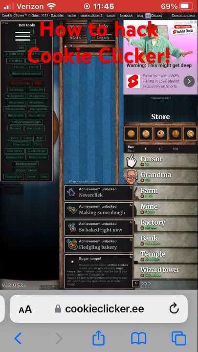 How to hack cookie clicker! #cookieclicker #hack #shorts - YouTube