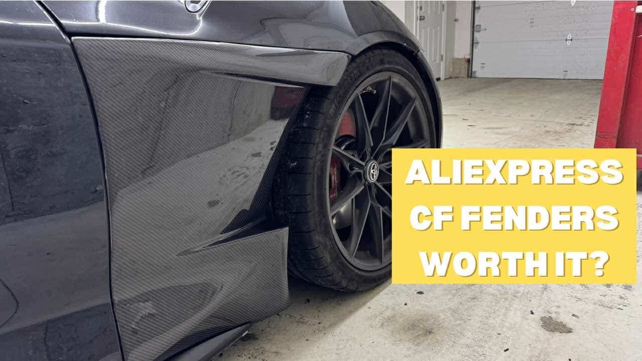 E30 Leaves and MK5 Supra CF fender install! - YouTube