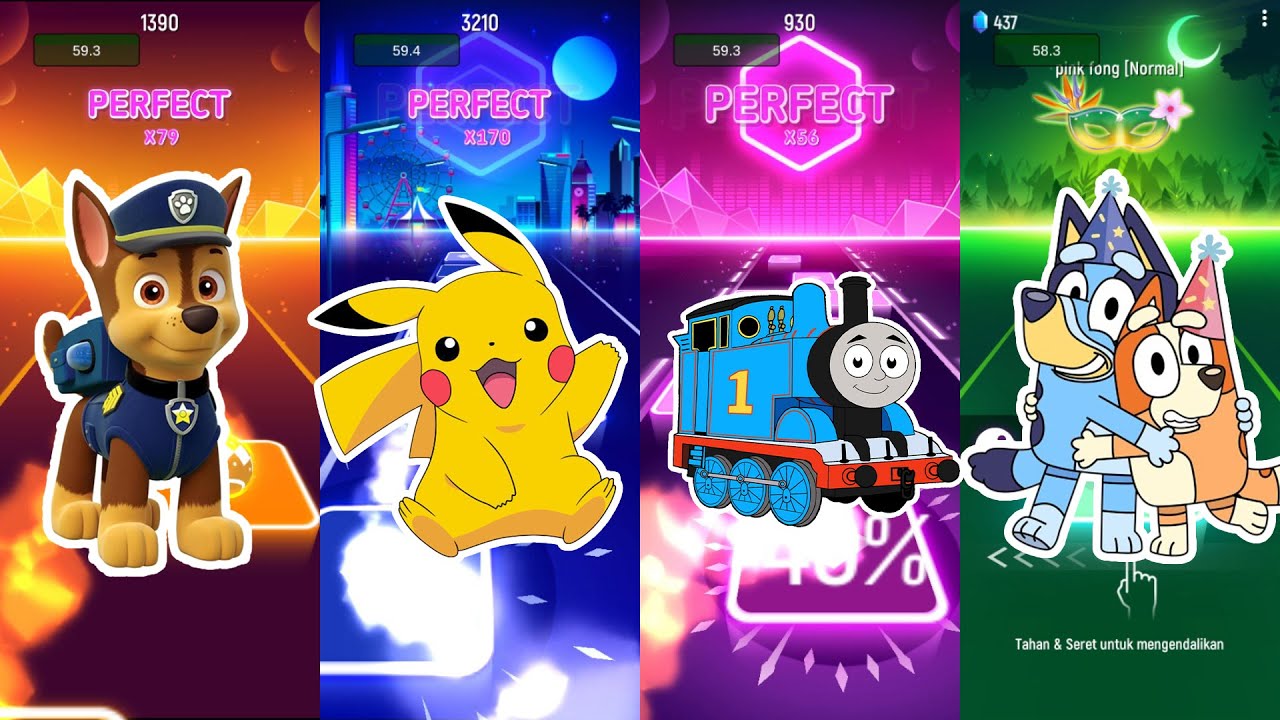Paw Patrol 🆚 Pikachu 🆚 Thomas 🆚 Bluey Bingo. 🎶 Who Is Best? - YouTube