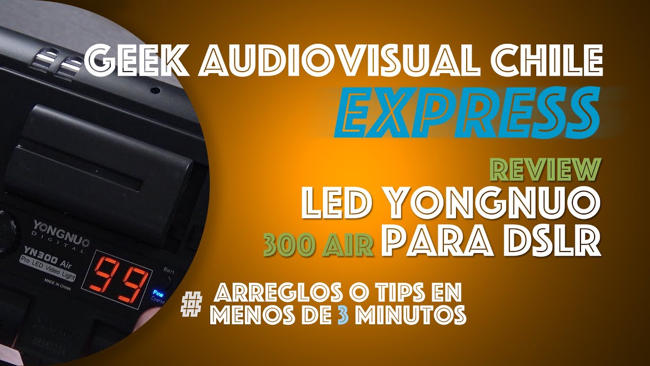Luz Led YONGNUO 300 AIR para camaras DSLR - YouTube