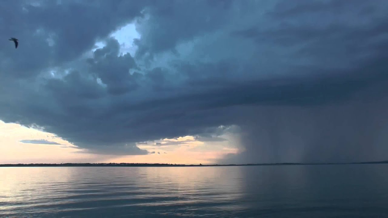 Timelapse - Rain over the sea - YouTube