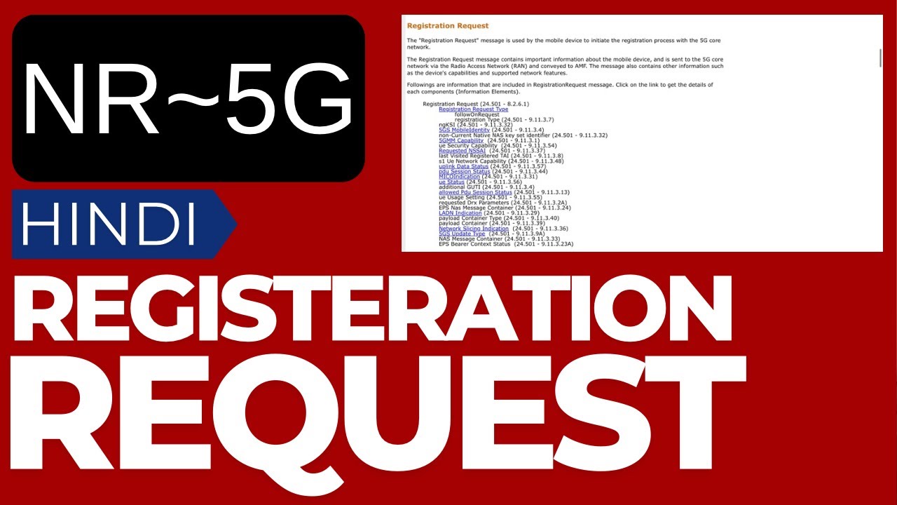 Registration Request in 5G NR: Importance and Process - YouTube