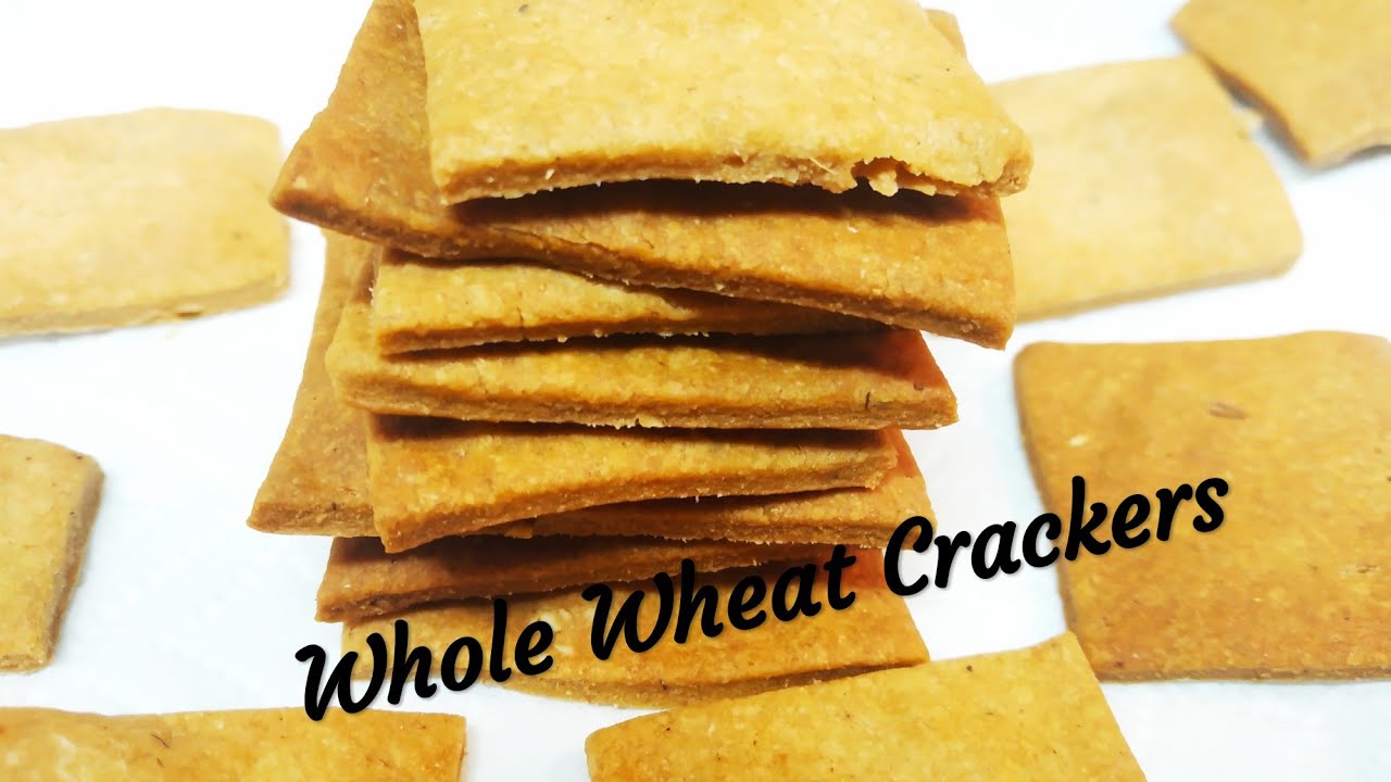 Whole wheat crackers| Crunchy Tea time snack| Easy homemade crackers ...