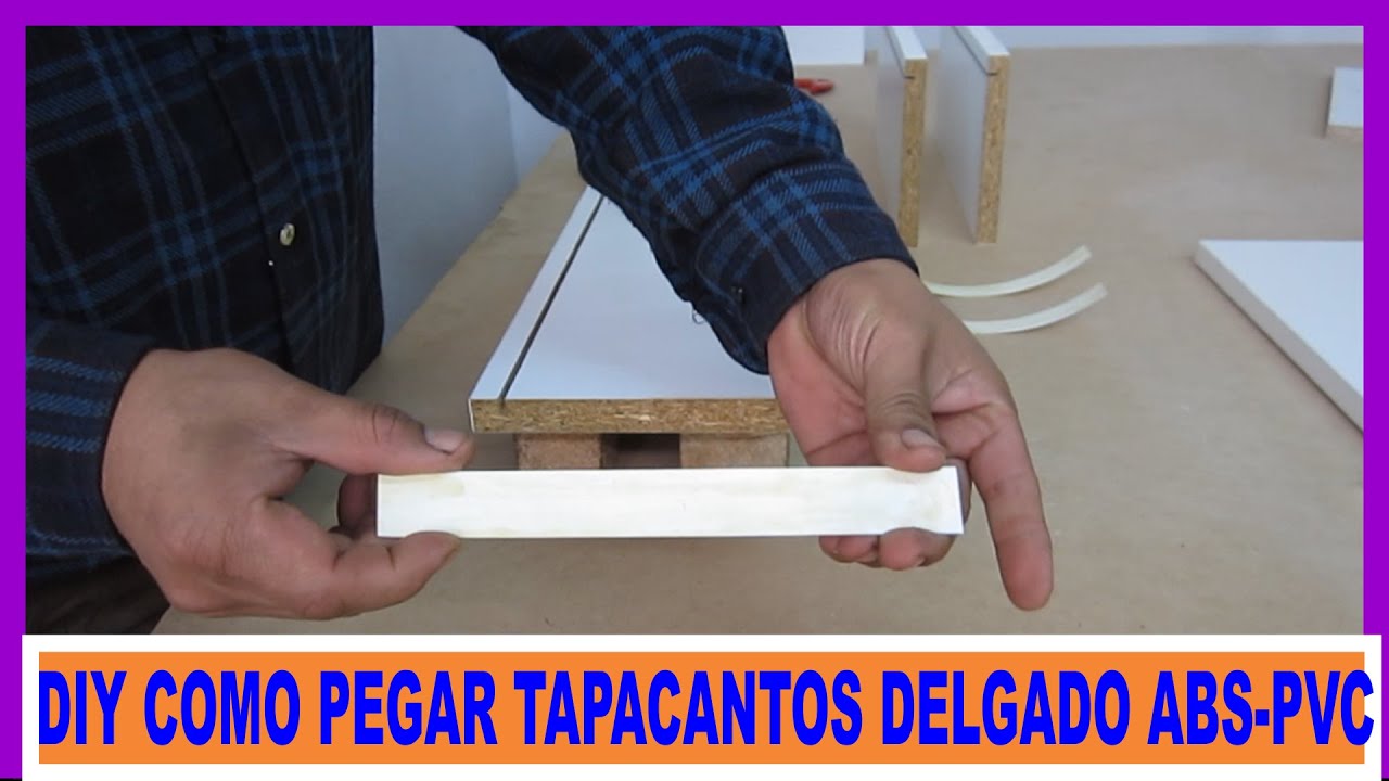 Pegado tapacanto delgado ABS-PVC en tableros de melamina - YouTube