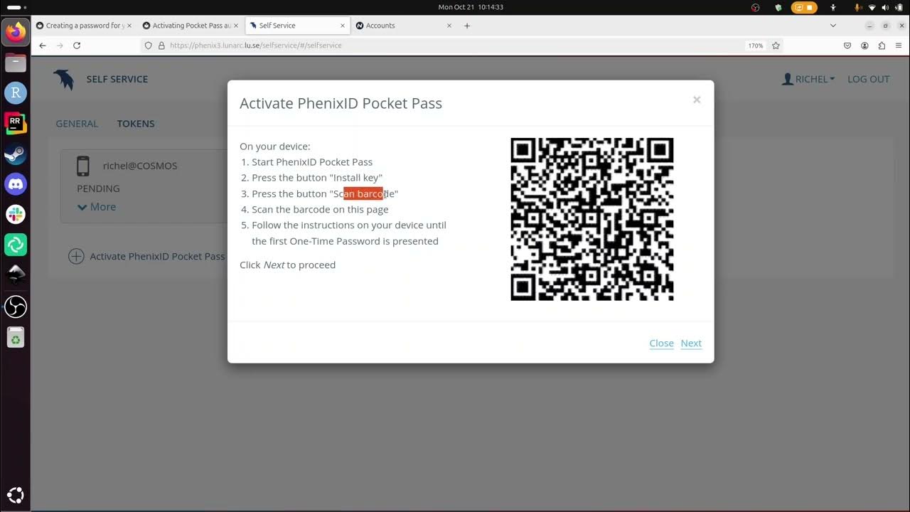 Login to LUNARC's COSMOS using SSH, including password and Pocket Pass ...