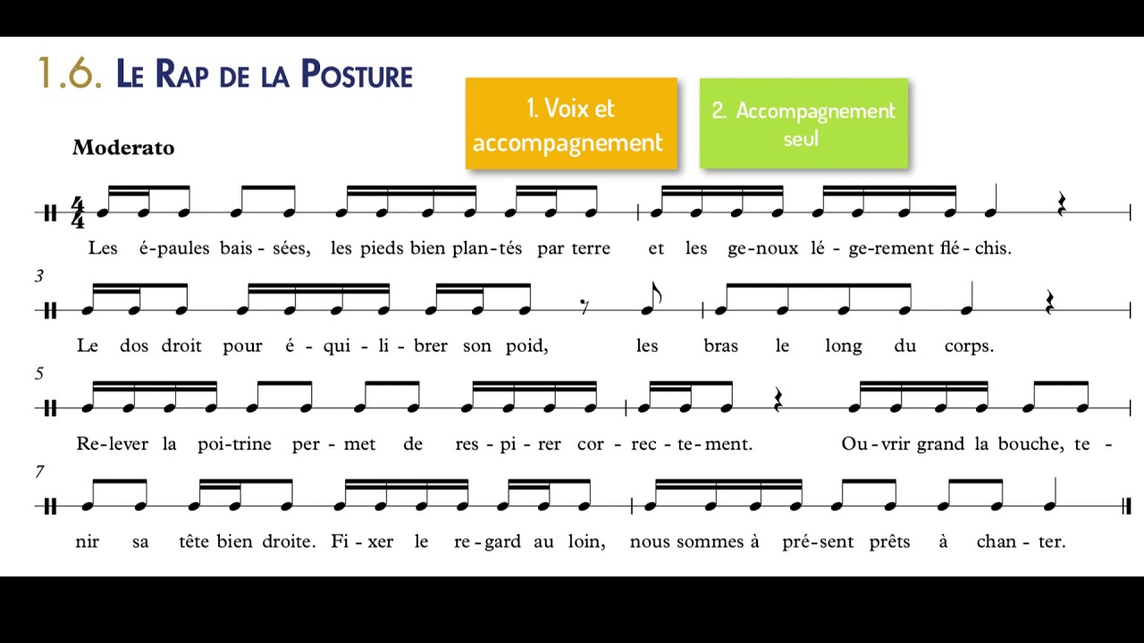 Rap de la posture, échauffement vocal - YouTube