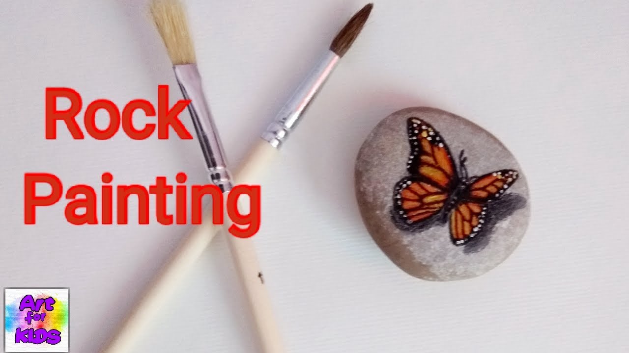 Rock Painting How To Paint A Butterfly On A Rock Crtanje Leptira Na rock-painting-how-to-paint-a-butterfly-on-a-rock-crtanje-leptira-na