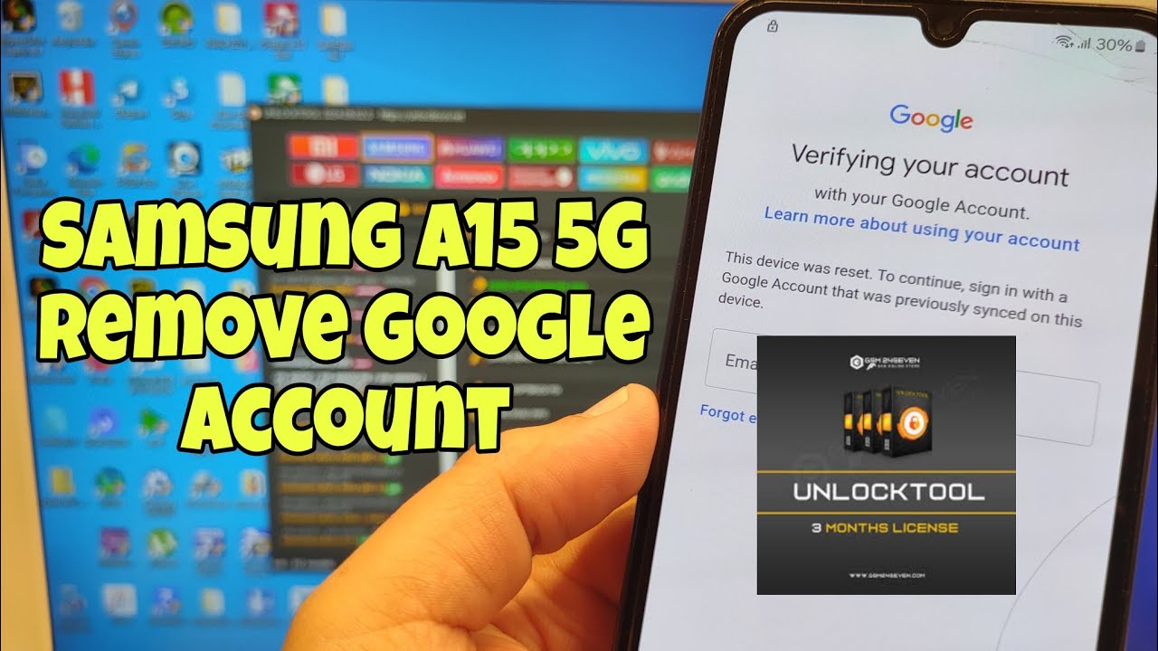 Samsung A15 5G (SM-A156B), Remove Google Account, Bypass FRP. One Click ...