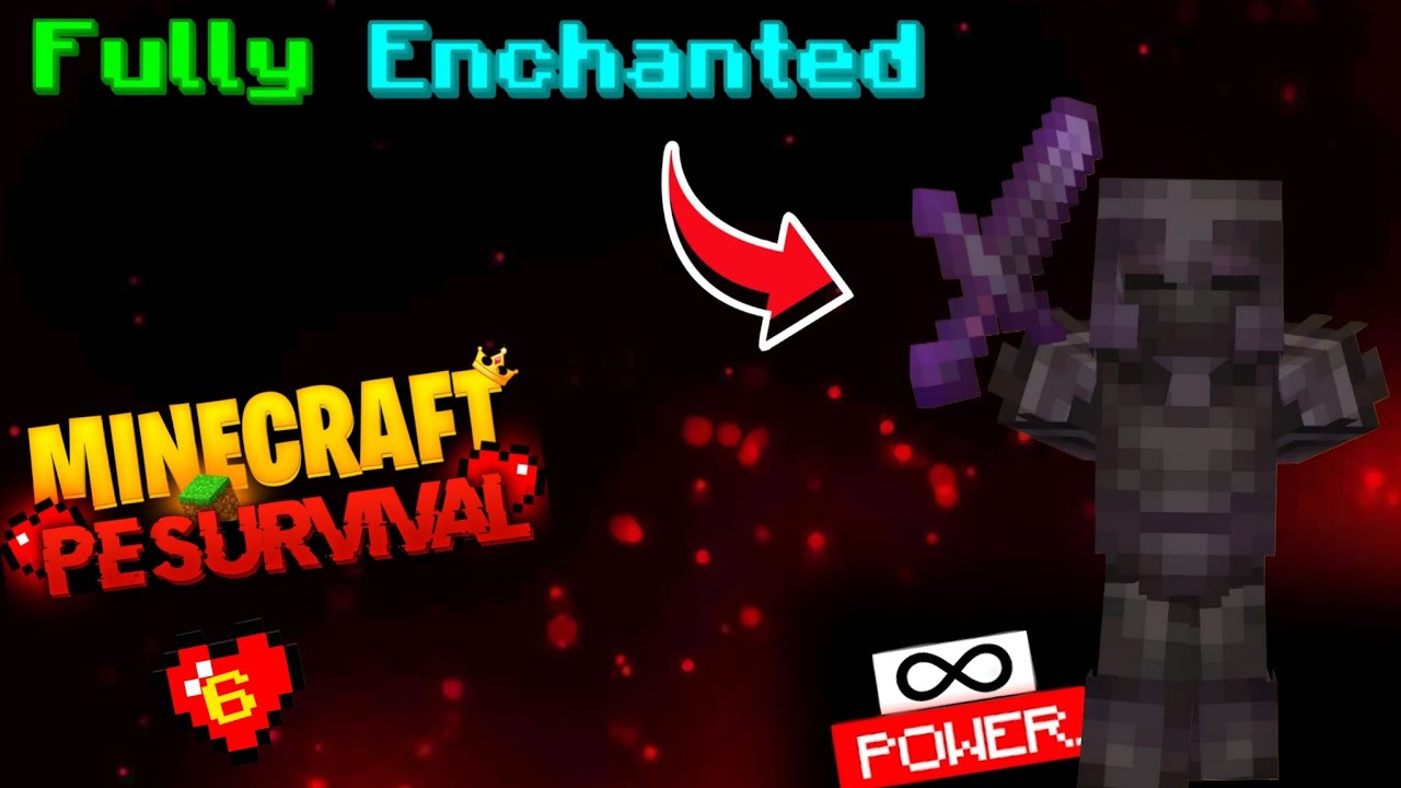 "I Made a Fully Enchanted Netherite Armor in Minecraft PE Survival ...