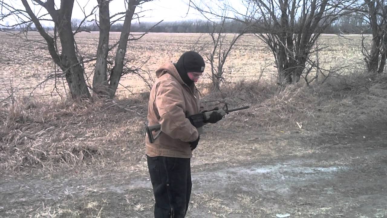 AR15 bump firing 20 rounds - YouTube