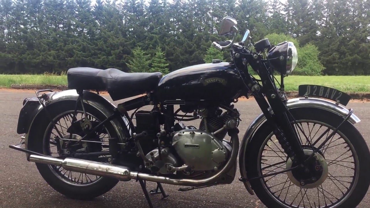 1951 Vincent Comet Motorcycle - Sunday afternoon ride - YouTube