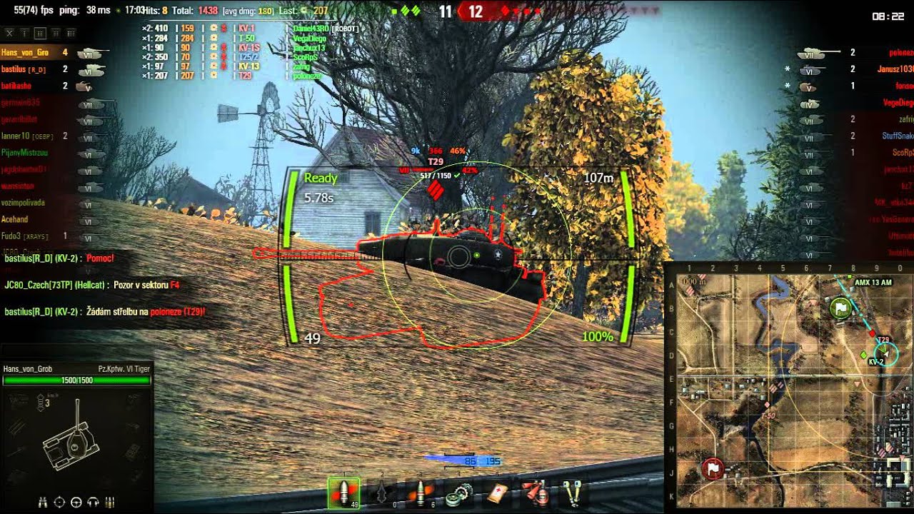 Tiger Hans Von Grob 8kills 2900dmg - YouTube