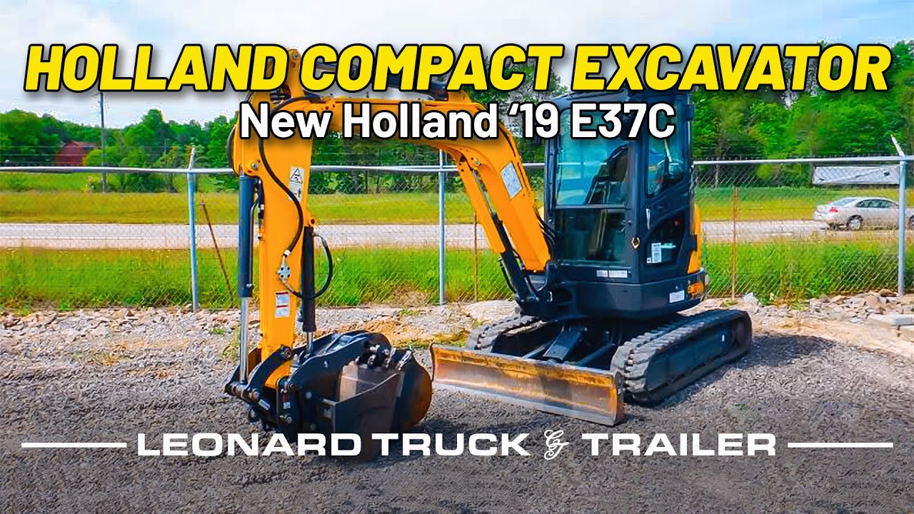 HOLLAND COMPACT EXCAVATOR - New Holland '19 E37C - YouTube