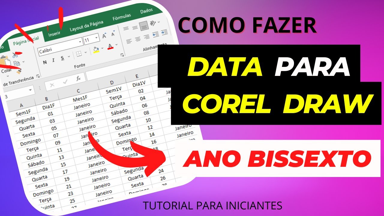 Data Para Corel Draw Ano Bissexto - YouTube