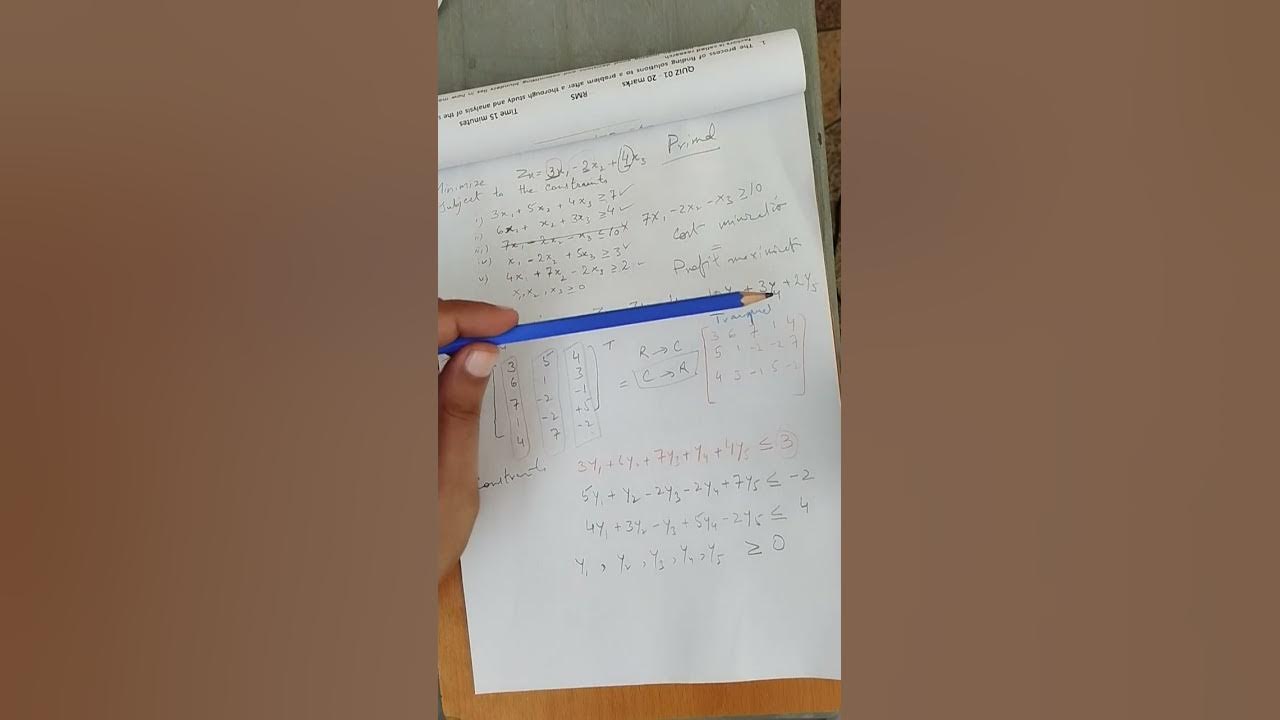 Cost minimization to profit maximization dual linear programming with 3 ...