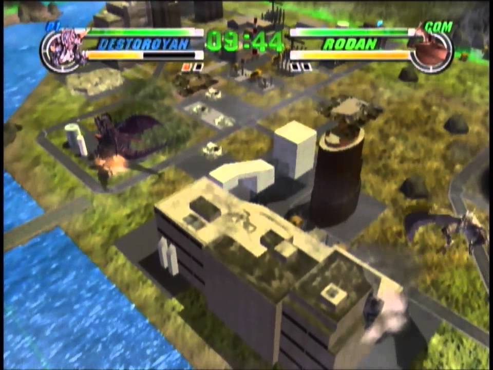 Godzilla: Destroy All Monsters Melee (Xbox) DLC - Destoroyan vs Rodan ...