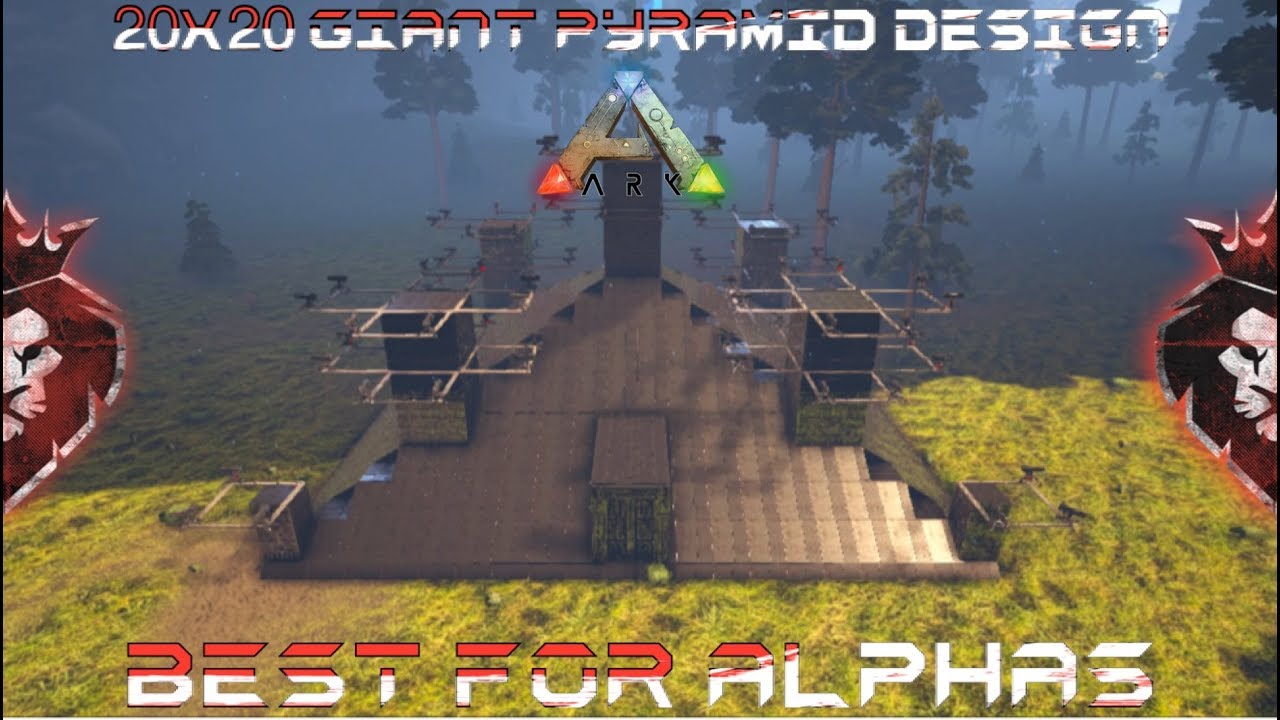 20X20 Giant Pyramid Design | Best For Alphas | ARK: Survival Evolved ...