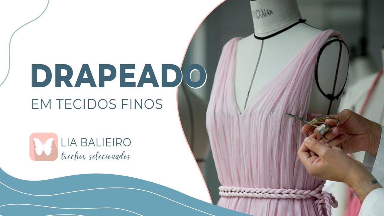 Como fazer drapeado em musseline de seda 🧵 Vestido de madrinha - YouTube