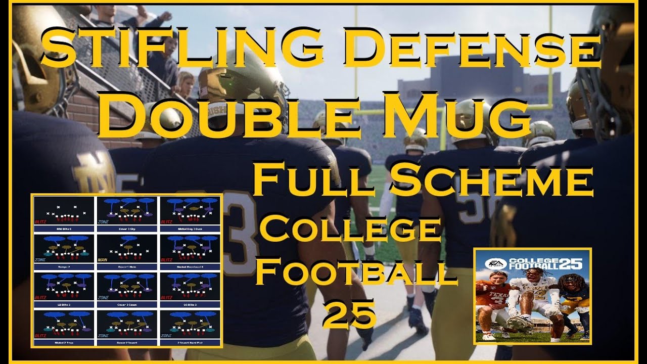 College Football 25 Nickel 3-3 Double Mug Full Scheme STIFLING Defense ...