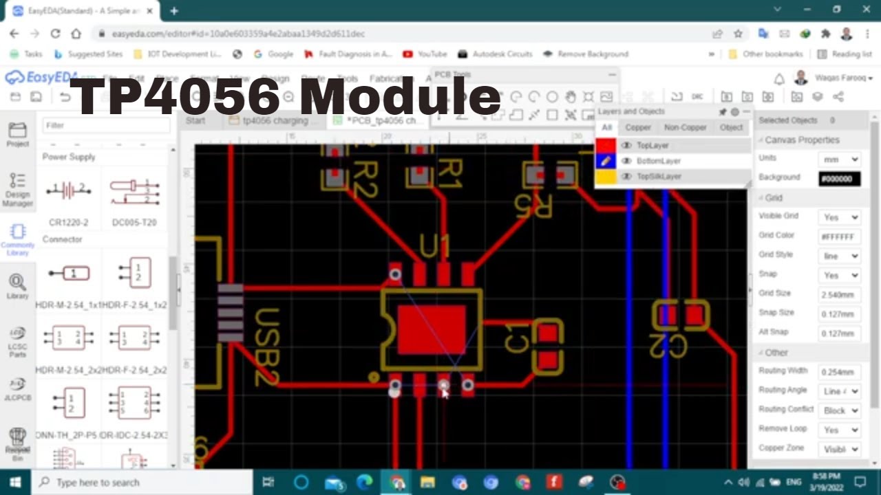 How to make Lithium battery charging module | TP4056 - YouTube