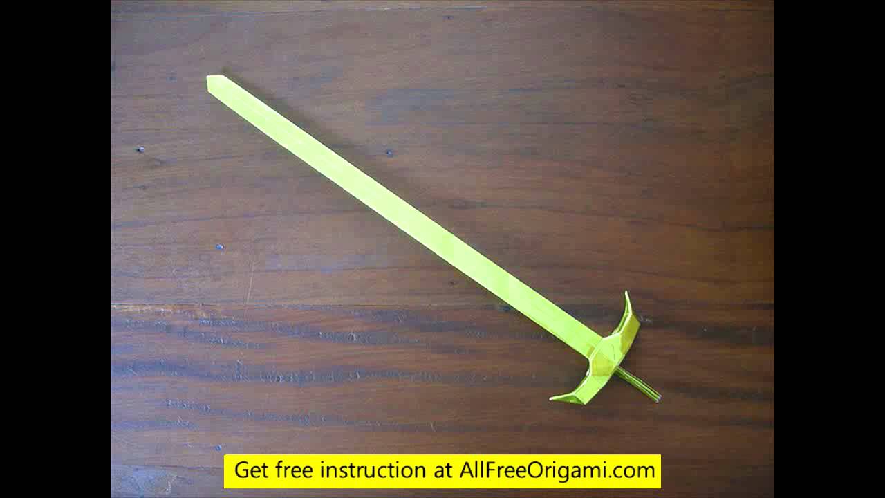origami sword instructions - YouTube