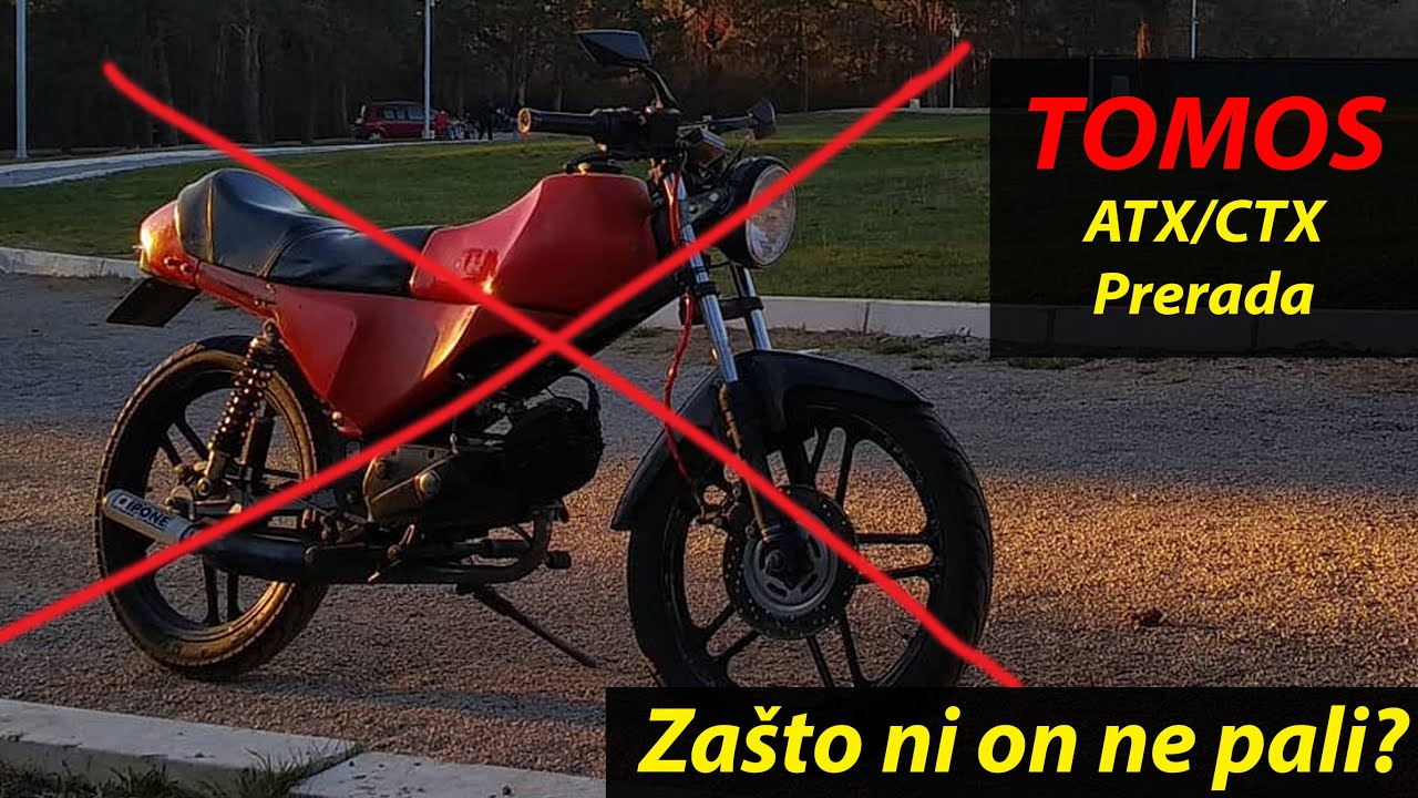 Prvo paljenje crvenog Tomos ATX/CTX nije proslo bas dobro.. - YouTube