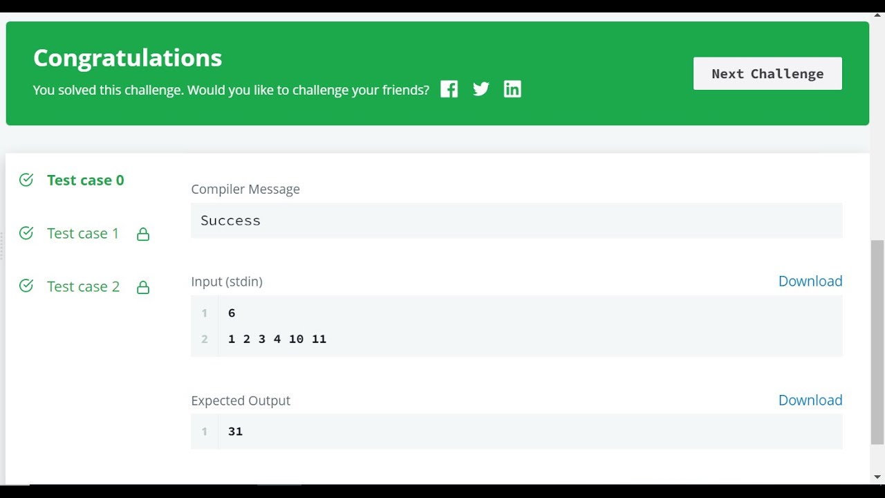 Simple Array Sum Hackerrank Solution Java 8 Hackerrank Java Coder 0239