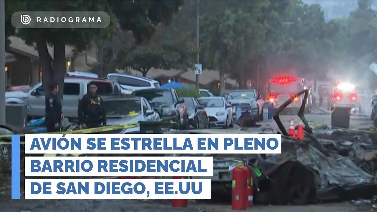 Avión se estrella en pleno barrio residencial de San Diego, EE.UU: 15 ...