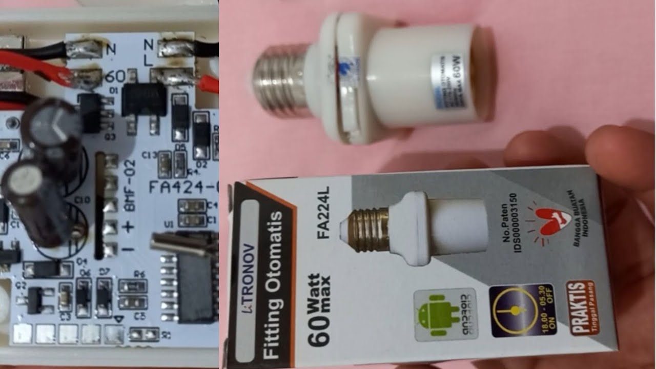 Isi dalam fitting lampu otomatis jenis timer merek litronov atau my eco ...