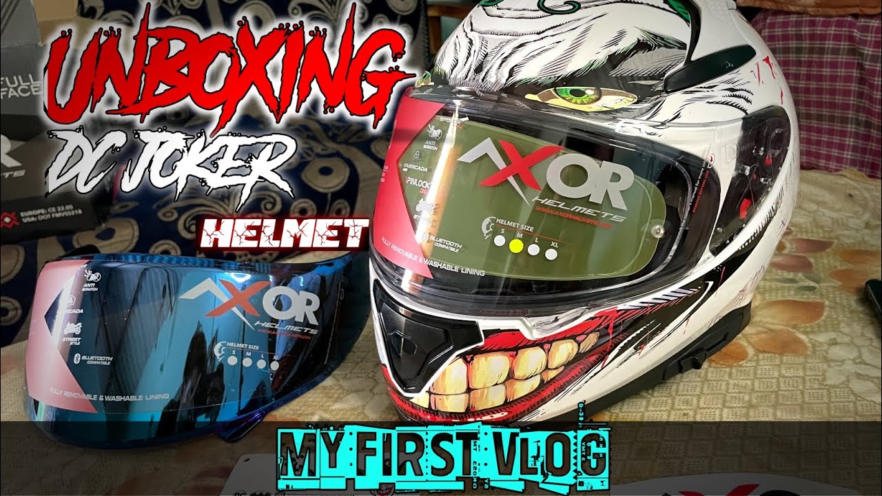 Unboxing Axor DC Joker Helmet / My First Vlog / motovlog / The KN ...